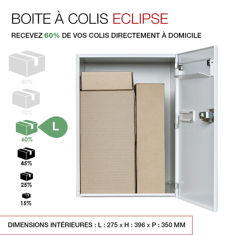 Boîtes aux lettres et à colis Eclipse individuelle 1 porte | Legallais