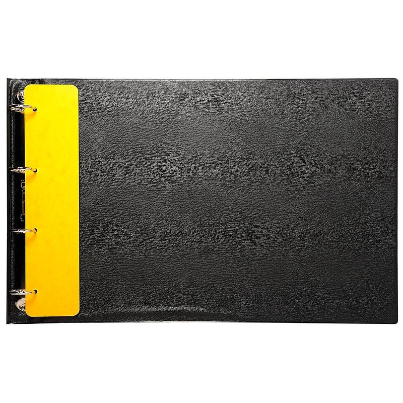 Classeur rembordé PVC - Dos rond de 3 cm - 4 anneaux - A3 horizontal ...