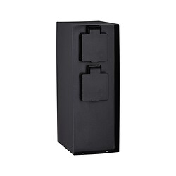 Colonne de prises Outdoor Rio carré x2 Horloge de programmation | Legallais